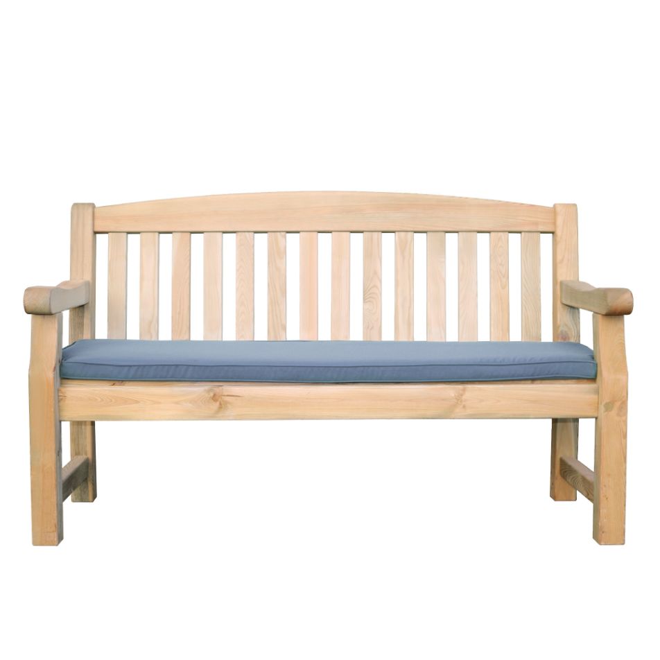 Zest Emily 5ft 3 Seater Bench Dark Grey Cushion - Frankton's
