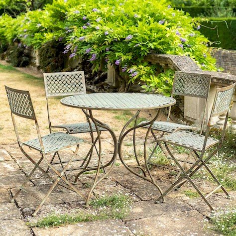 Ascalon Marlborough 5 Piece Bistro Set in Antique Blue Rust – Frankton's